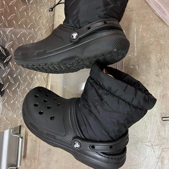 CROCS | Shoes | Crocs Classic Lined Neo Puff Boots Black M6w8 | Poshmark